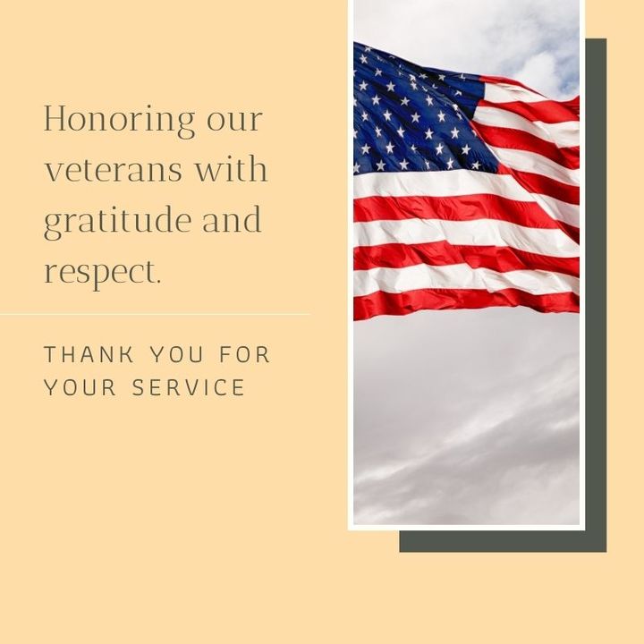 We salute you today and every day, Veterans. Thank you for your service ...