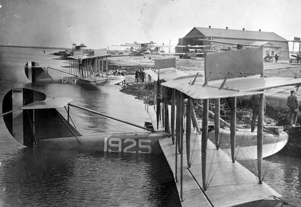 HS2-L seaplane at U.S. Naval Air Station at Cape May, New Jersey. This ...