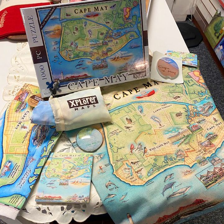 We just received some really cool Cape May gear, including tote bags, maps, puzzles, coasters ...