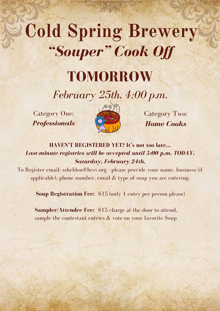 TOMORROW is the Day we have all been waiting for…The "Souper" Cook Off ...