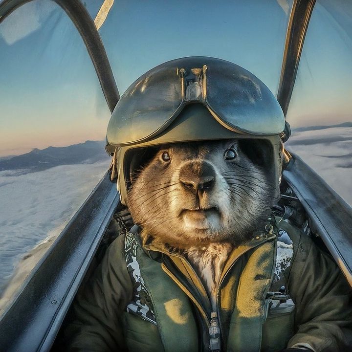 Punxsutawney Phil outran his own shadow while flying Mach 2! Looks like ...