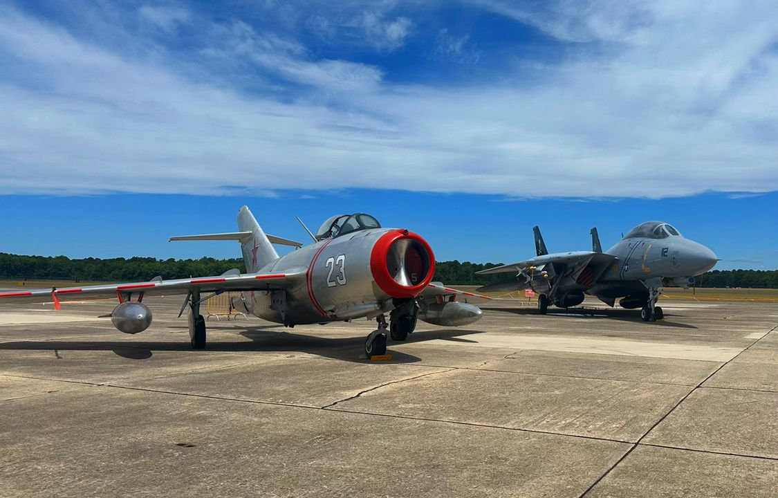 Parking some birds outside as we set up for tomorrow's 2024 Wings ...