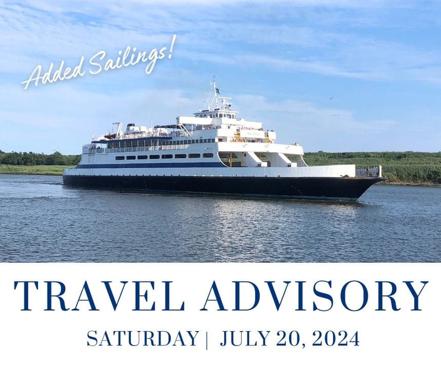 We've added additional sailings to the schedule for Saturday, July 20th ...