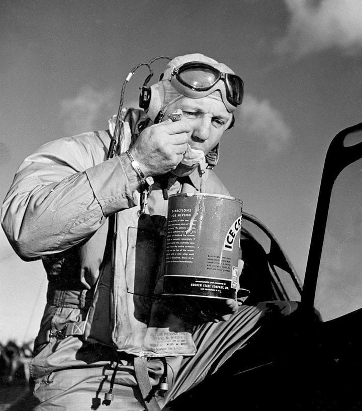 This is CDR Joseph "Jumpin' Joe" Clifton enjoying some well-earned ice ...