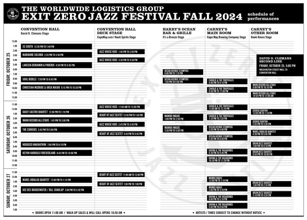 The Exit Zero Jazz Festival swings into Cape May City October 25-27 ...