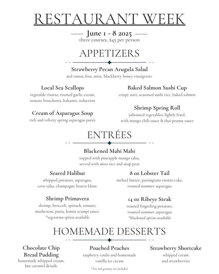 Restaurant Week starts today! | Things to Do in Cape May NJ
