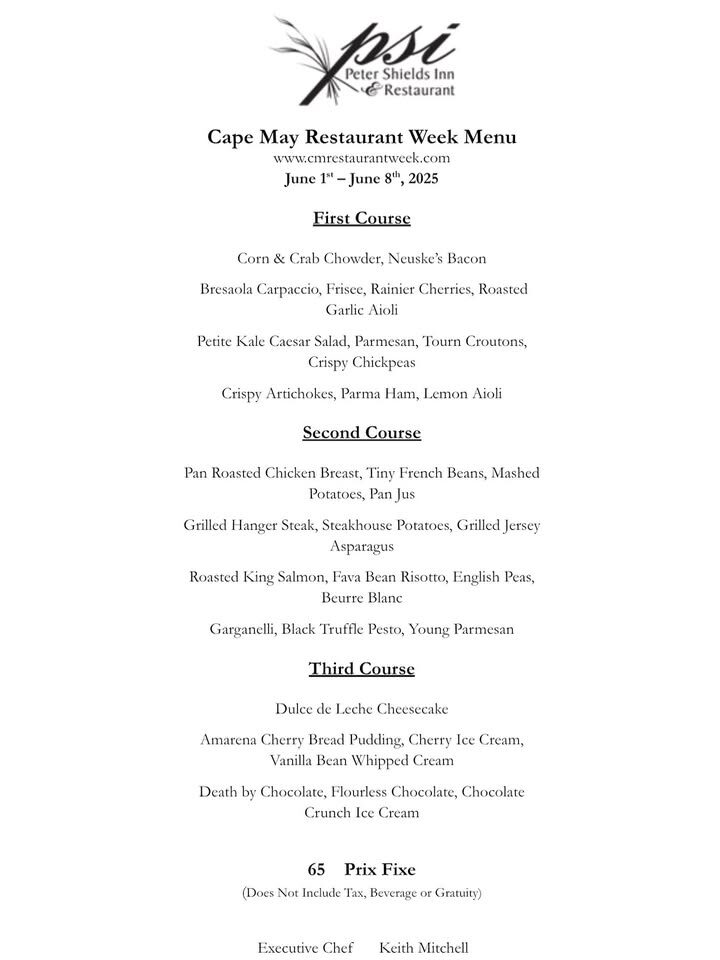 Celebrate Cape May Restaurant Week with an unforgettable three-course ...