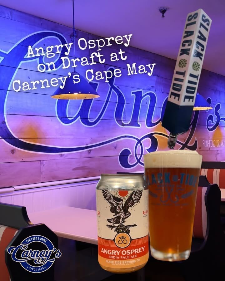 Angry Osprey West Coast-Style IPA is on draft at Carneys in Cape May ...