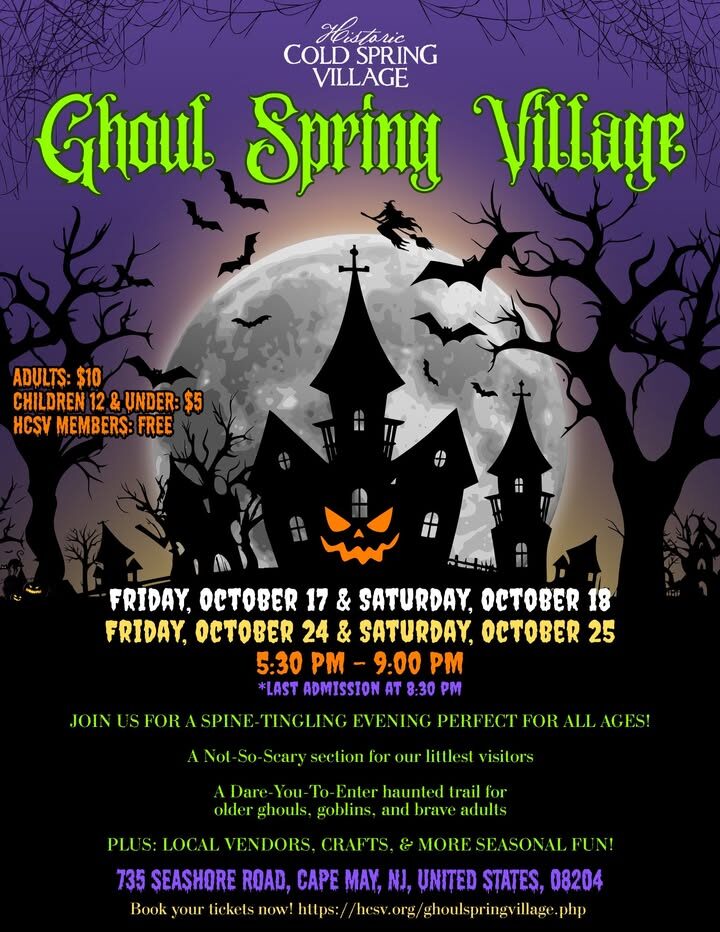 Ghoul Spring Village continues tonight | Things to Do in Cape May NJ